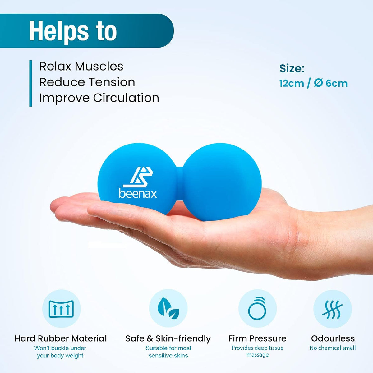 Ultra High-quality Peanut Massage Ball - Blue Double Lacrosse Ball – Beenax